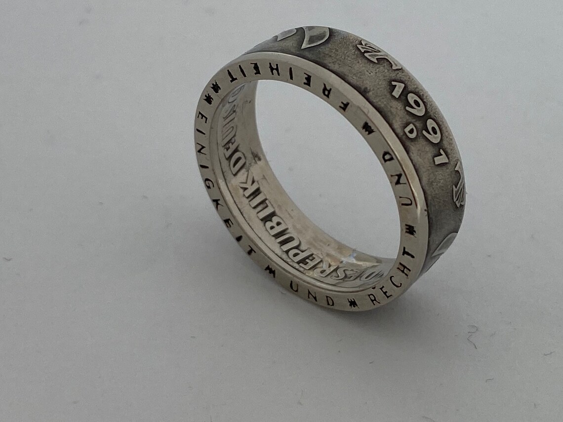 Coin Ring Germany German 5 Marks Handmade Rings From Coins | Etsy