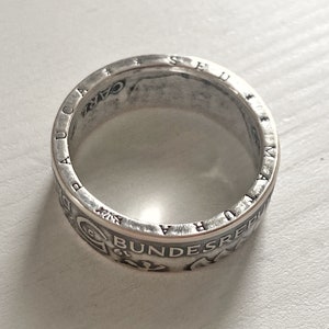 German Coin Ring - Silver Germany 5 Mark 1977 - Deutschland - Deutsche ...