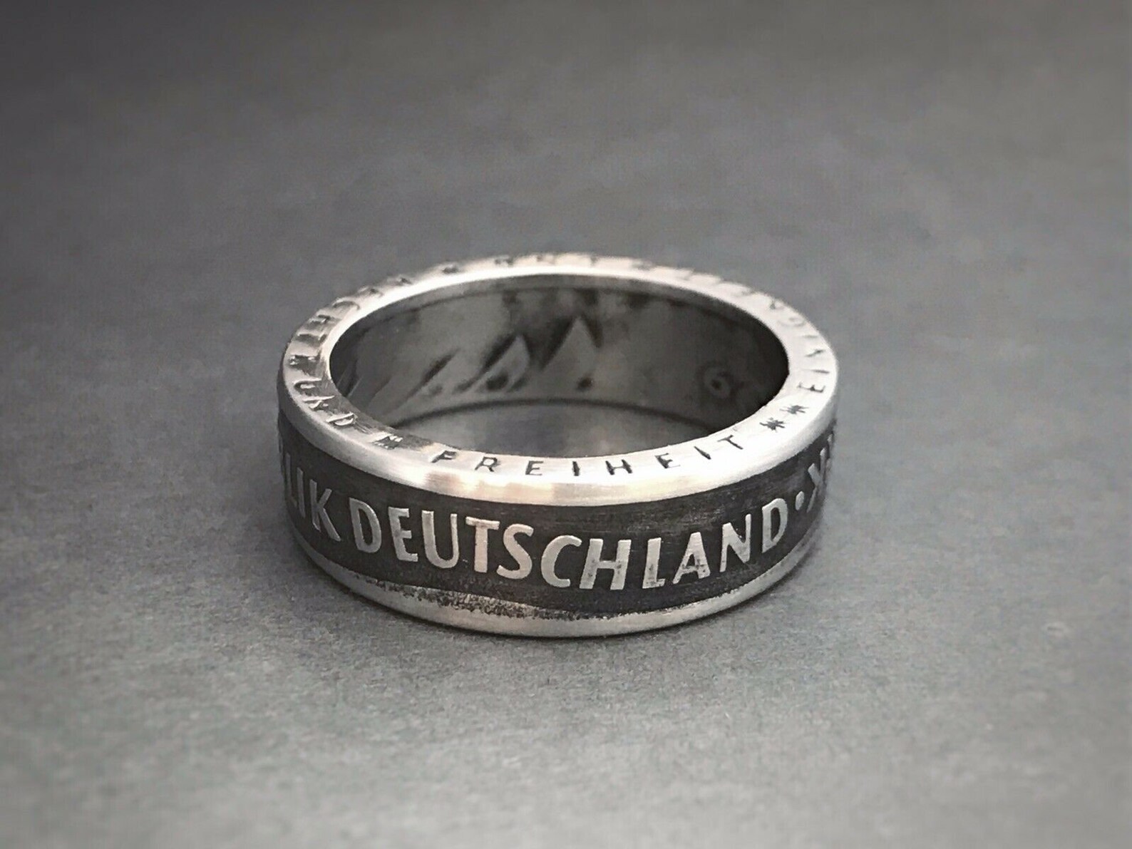 German Coin Ring Germany 5 Mark Size 7-13US. Bundesrepublik | Etsy