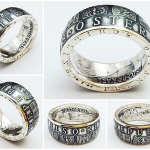 Austria Coin Ring - Austrian Men's Silver Ring From 50 Shillings ...