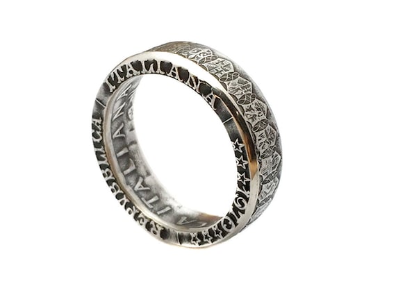 Italian Silver Coin Ring Italy 500 Lire Awesome Rings Made - Etsy