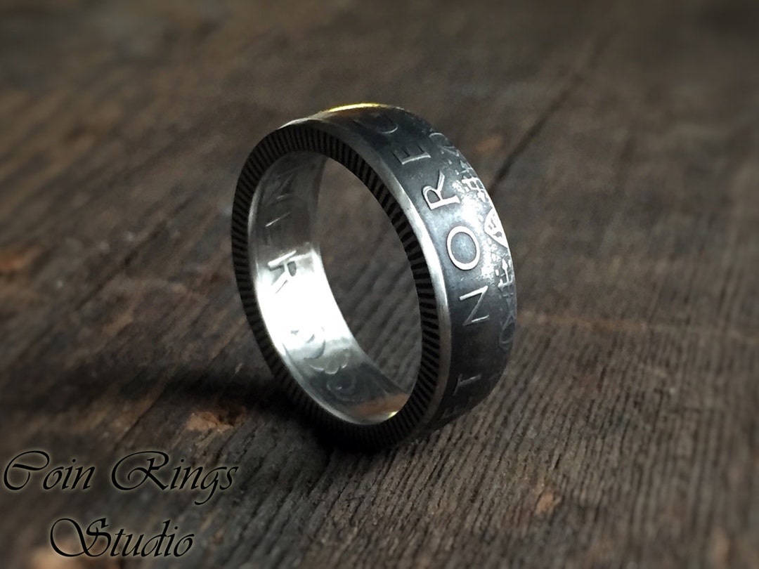 Norwegian Coin Ring - Norway 5 Kroner Coin Rings - Kongeriket Noreg ...