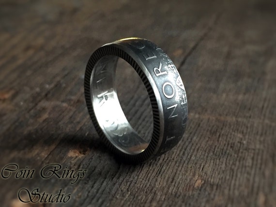 Norwegian Coin Ring Norway 5 Kroner Coin Rings Kongeriket - Etsy