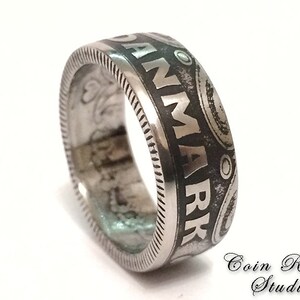 Danish Coin Ring - Souvenir From Denmark Kroner - Rings From Coins ...