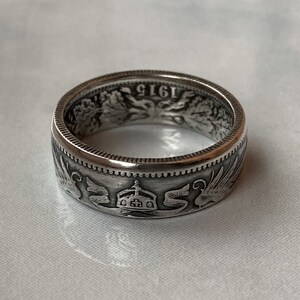 German Empire Coin Ring Made of Silver One Mark Coin - Deutschland ...