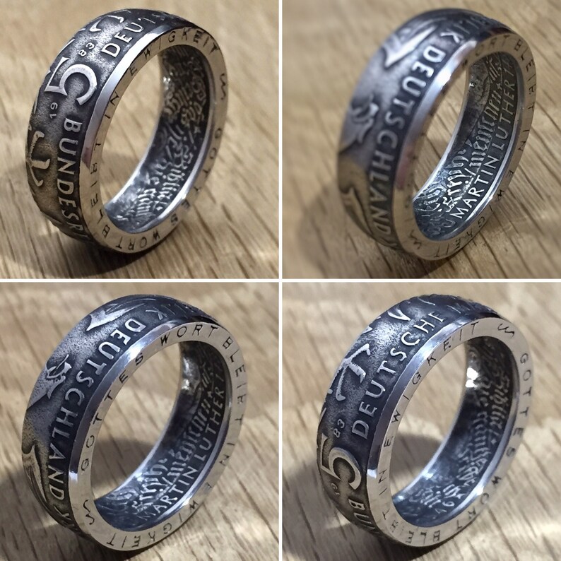 Germany Coin Ring Deutsche Deutschland German 5 Marks | Etsy