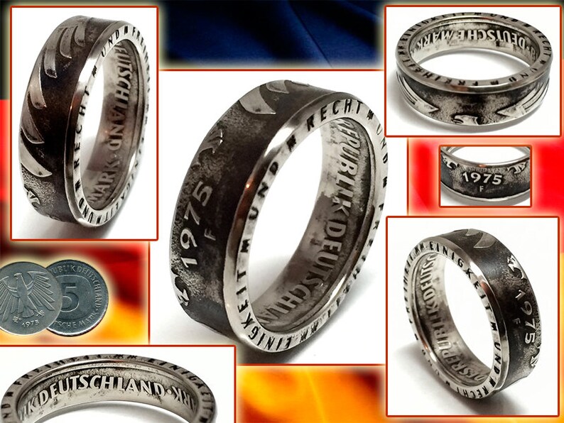 Coin Ring Germany German 5 Marks Handmade Rings from Coins | Etsy