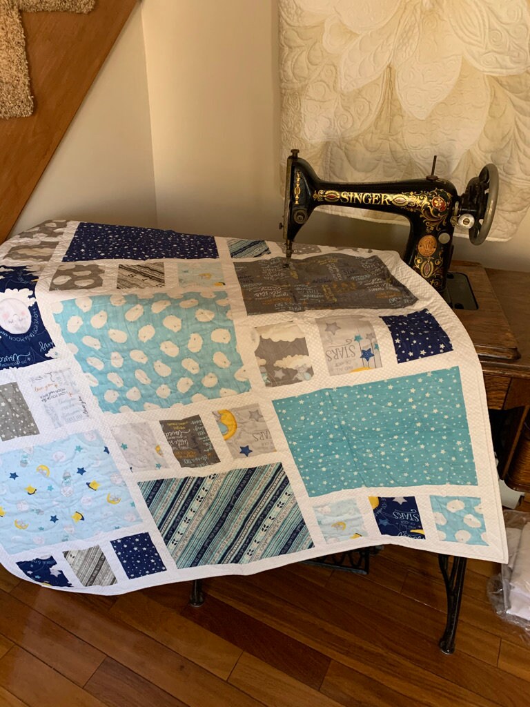 Sun, Moon and Stars Baby Quilt - Etsy