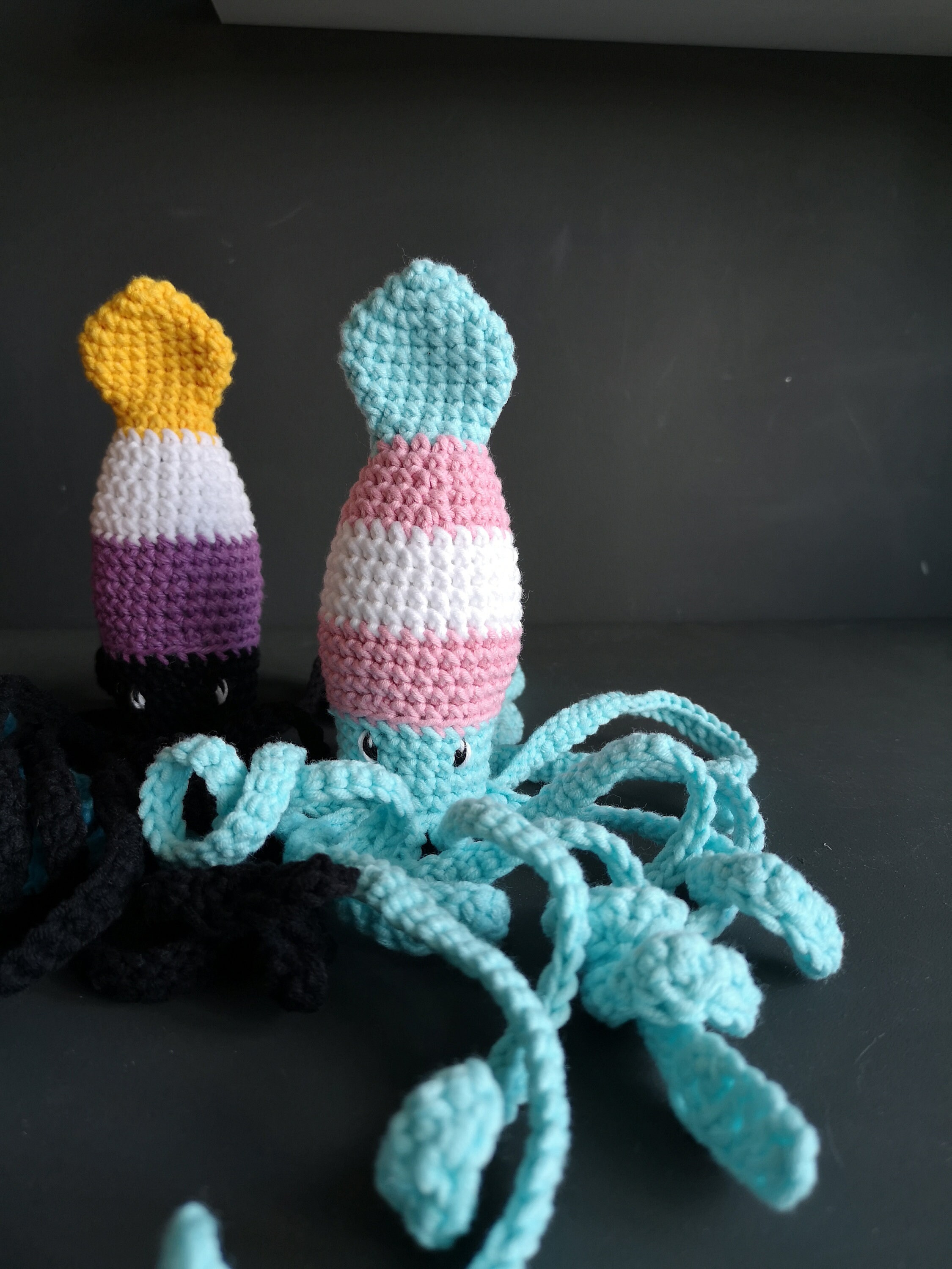 LGBTQcrochet Transgender pride Crochet squid | Etsy