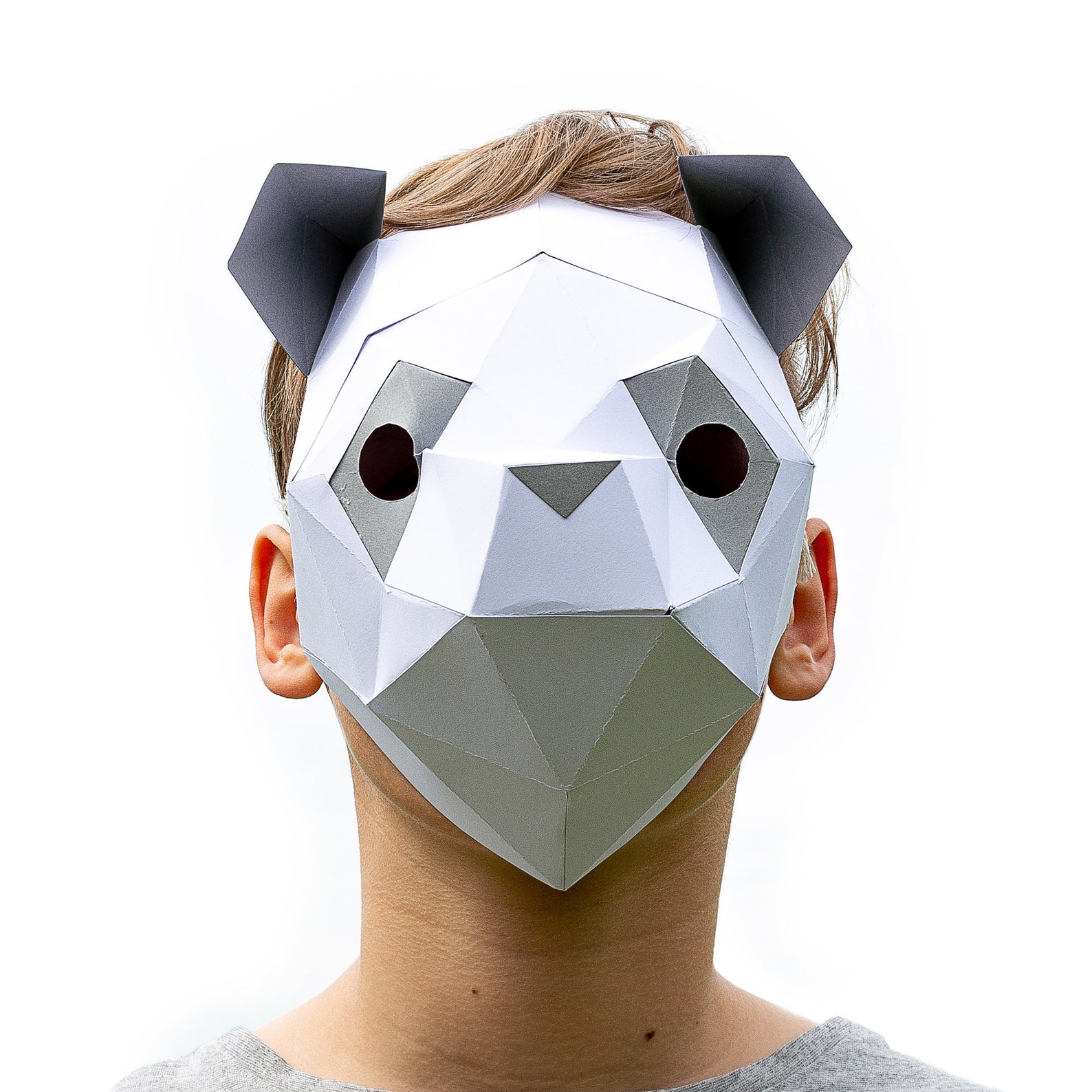 Panda Mask - Easy DIY Panda Paper Craft Template, Instant PDF Download ...