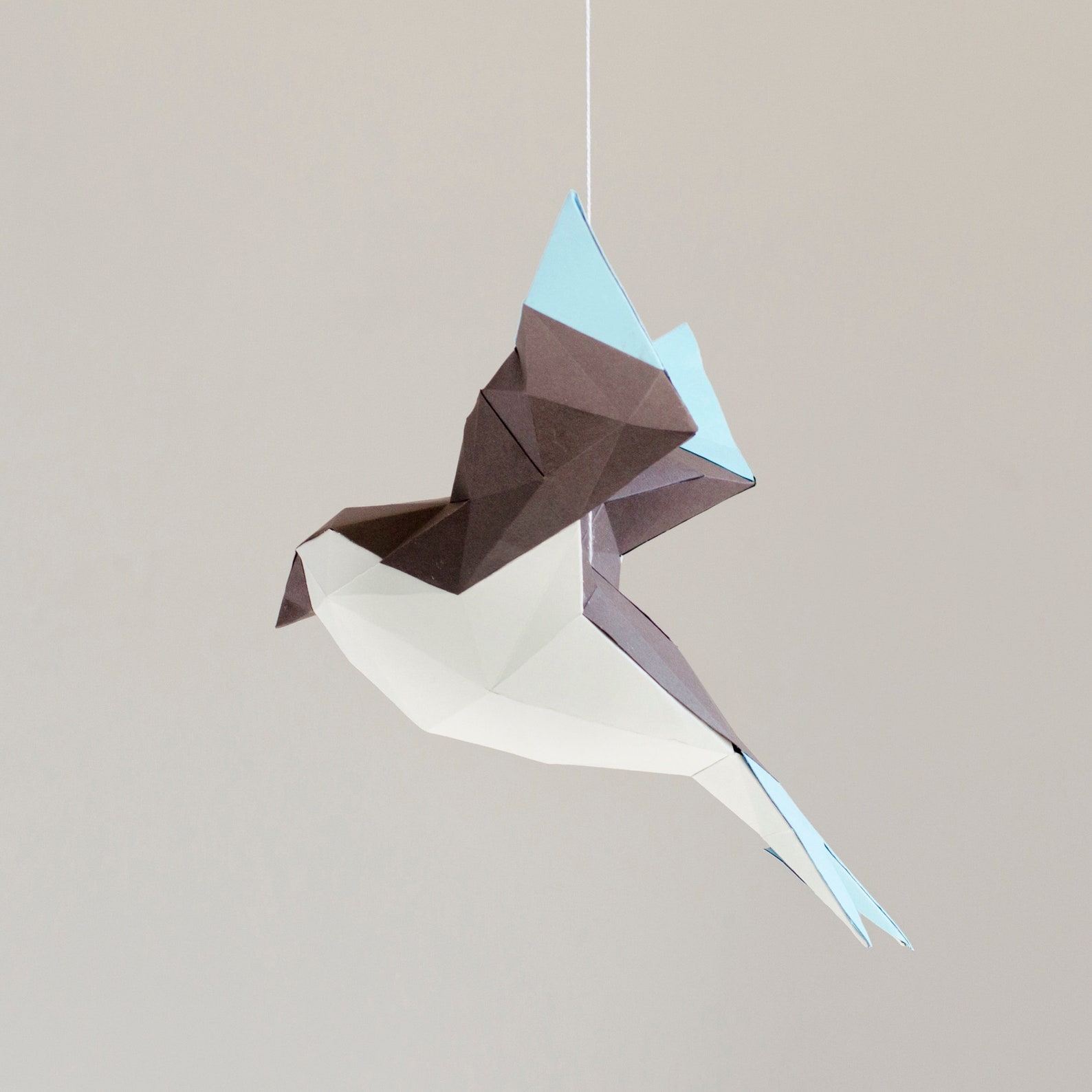 Paper Bird - DIY Bird Paper Craft Template, Instant PDF Download ...