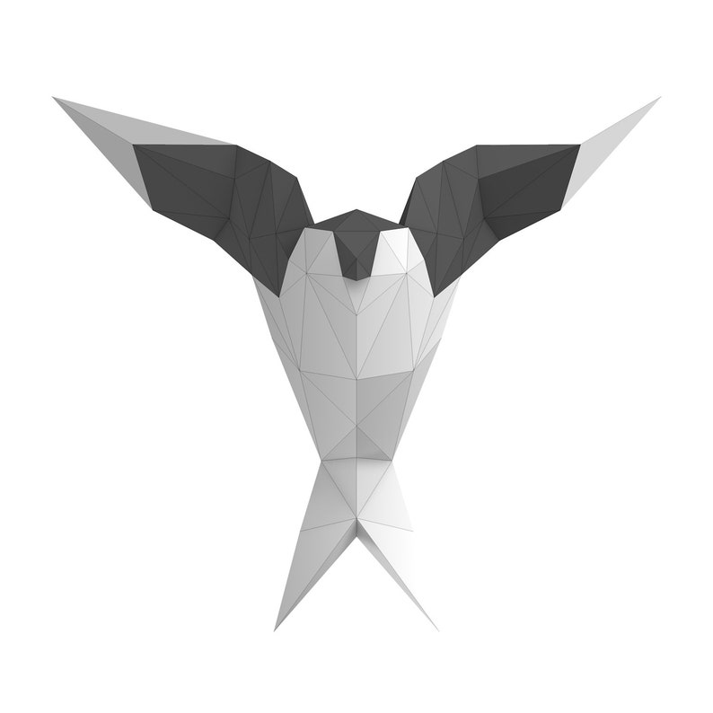 Paper Bird - DIY Bird Paper Craft Template, Instant PDF Download ...