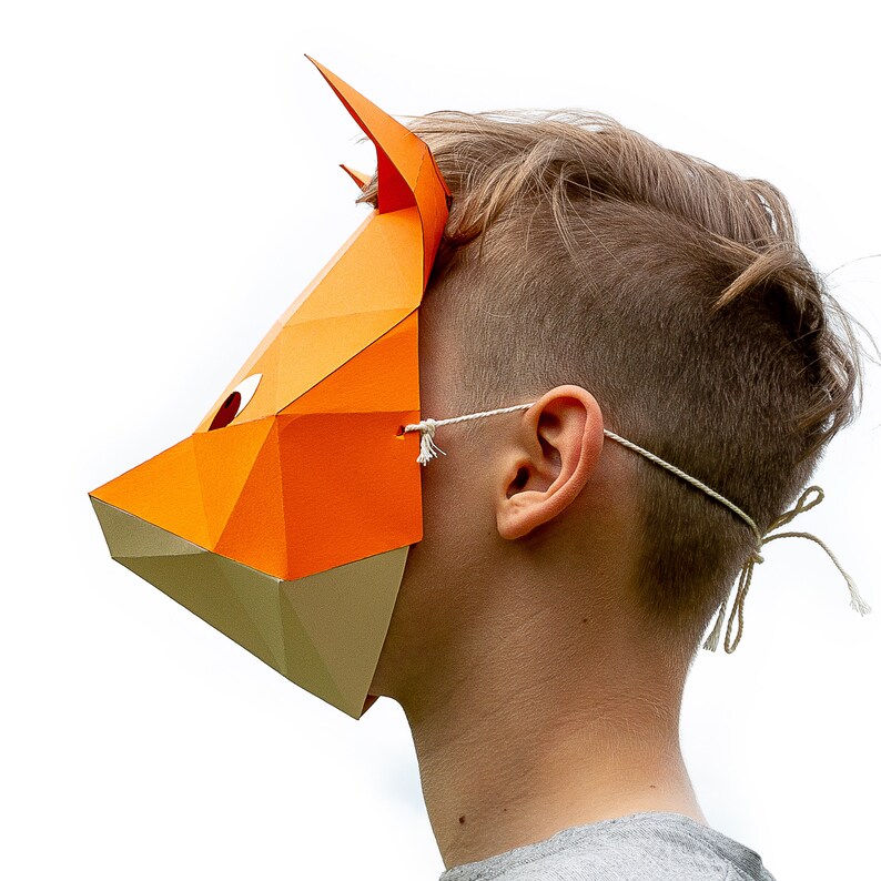 Fox Mask - Easy DIY Fox Paper Craft Template, Instant PDF Download ...