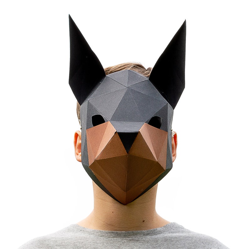 Dobermann Mask Easy DIY Dog Paper Craft Template, Instant PDF Download ...
