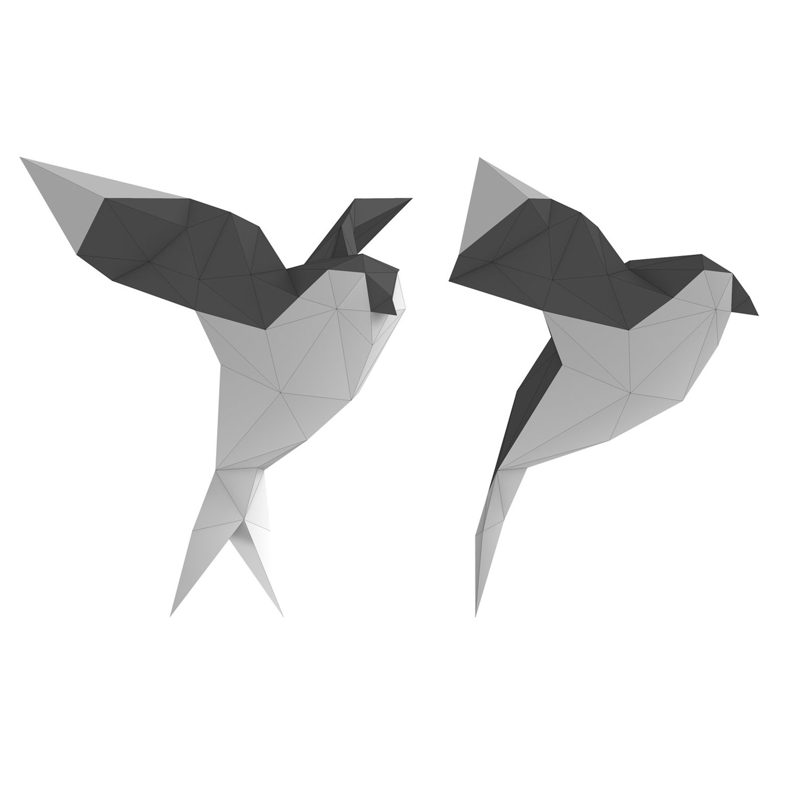Paper Bird - DIY Bird Paper Craft Template, Instant PDF Download ...