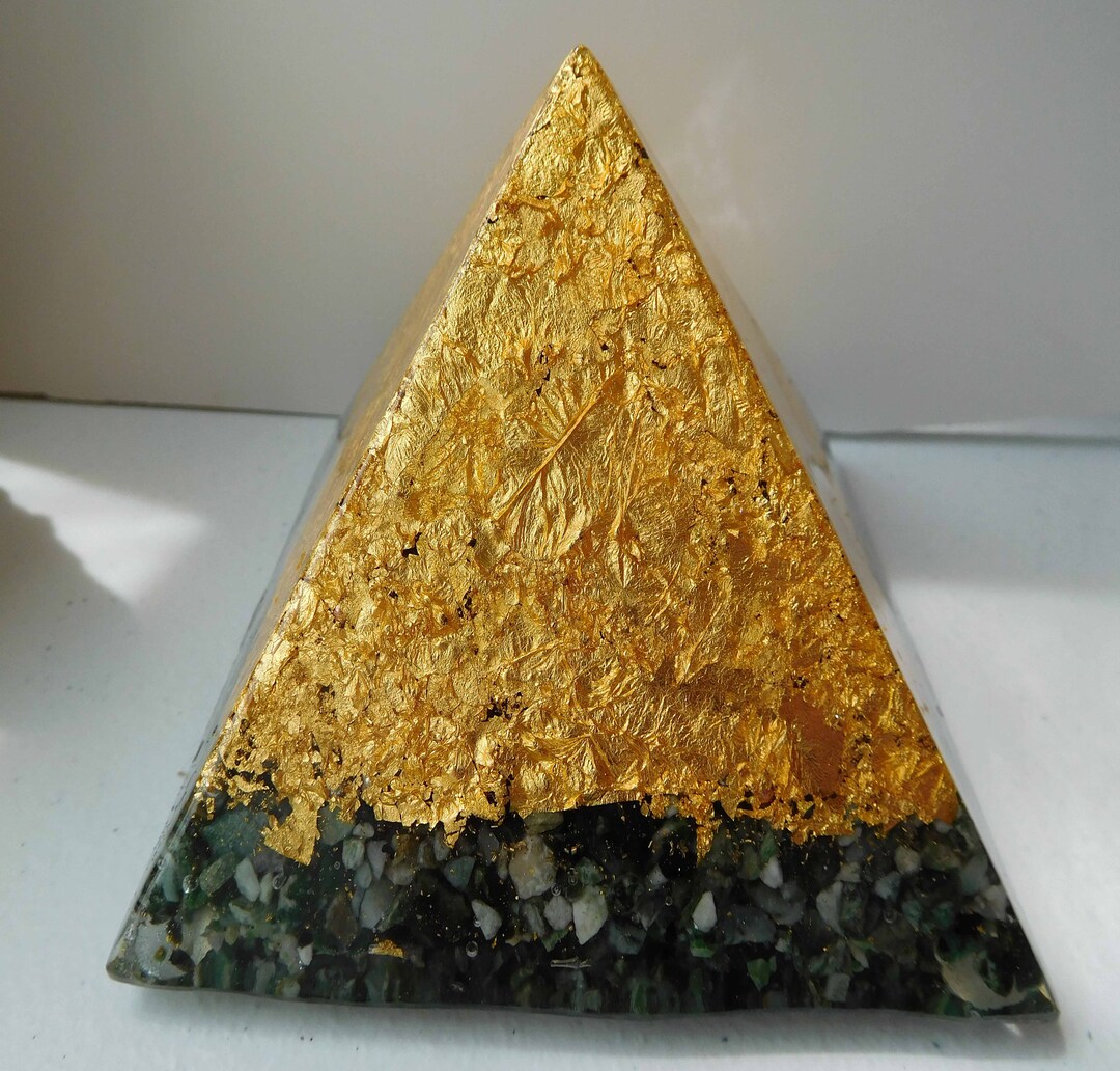Emerald Abundance Large Giza Pyramid Prosperity 24k Gold Positive ...