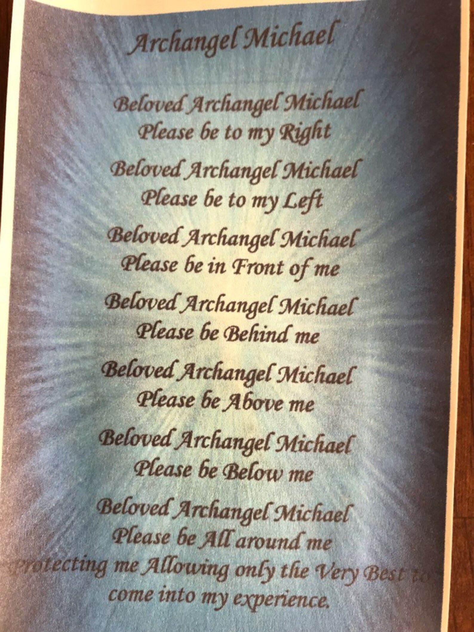 Archangel Michael Prayer for Protection Angel Prayer Scroll - Etsy