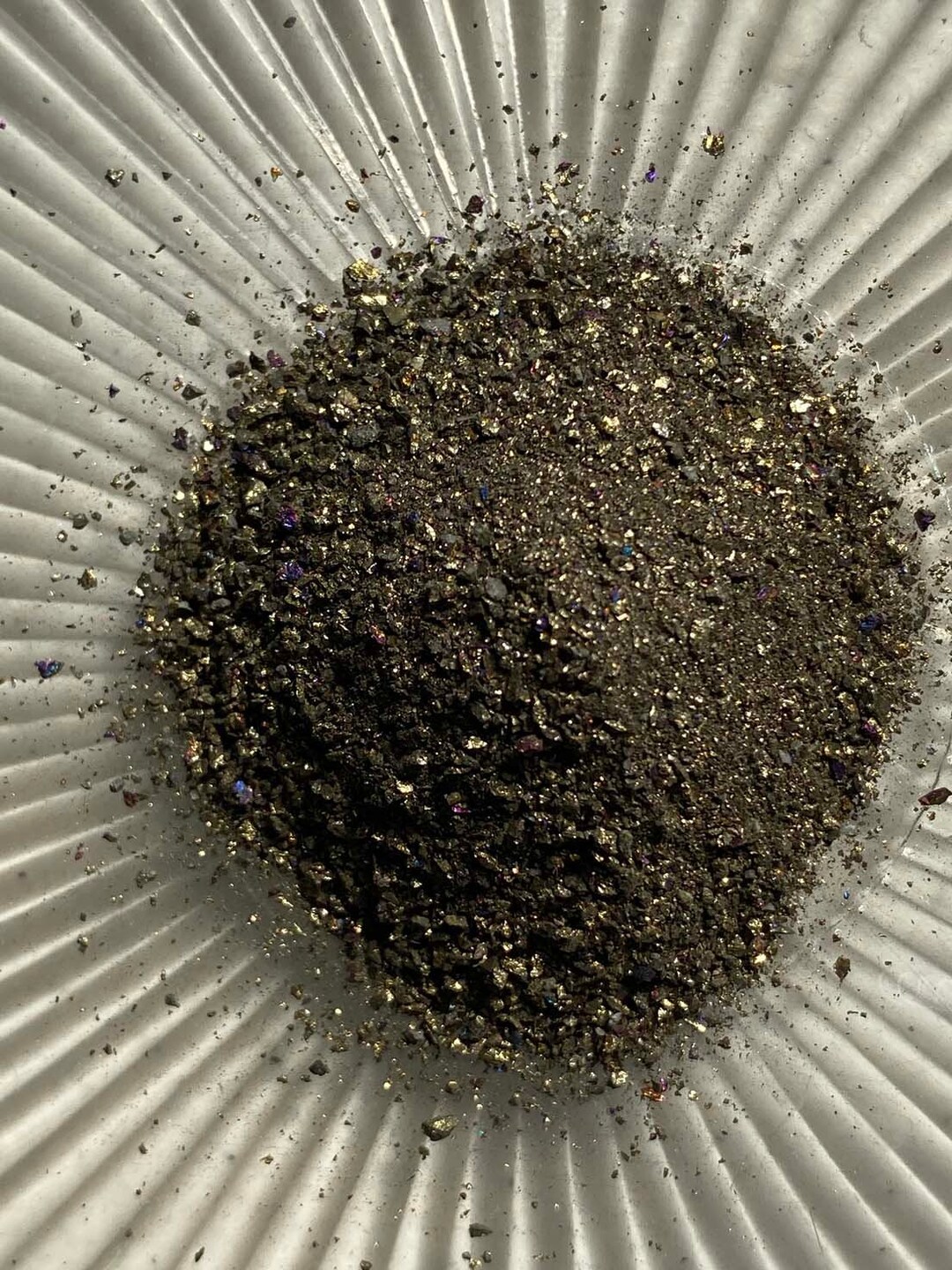 Chalcopyrite - Pounds - Powder 1mm and Smaller Peacock Ore 100% Crystal ...