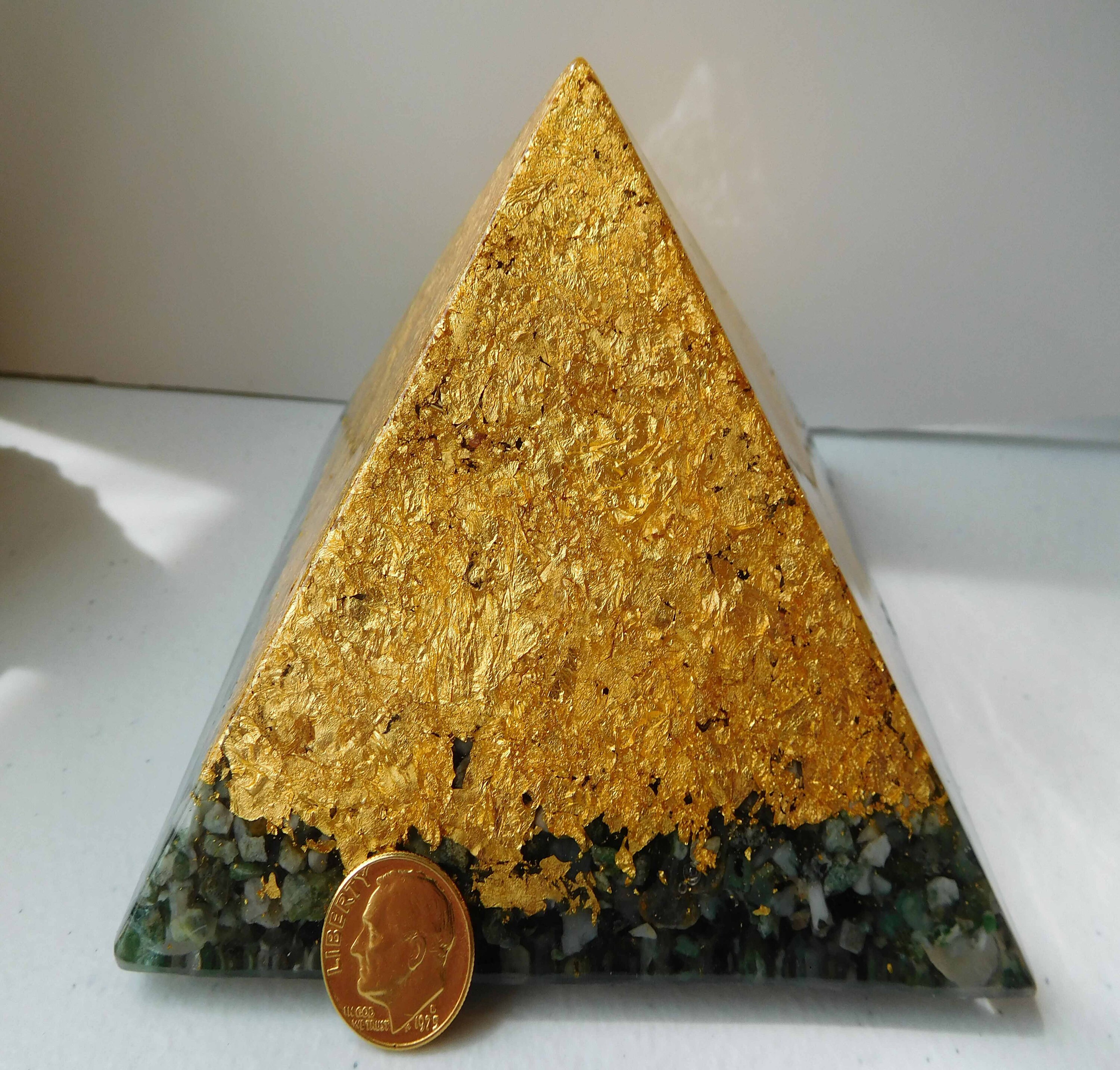 Emerald Abundance Large Giza Pyramid Prosperity 24k Gold | Etsy