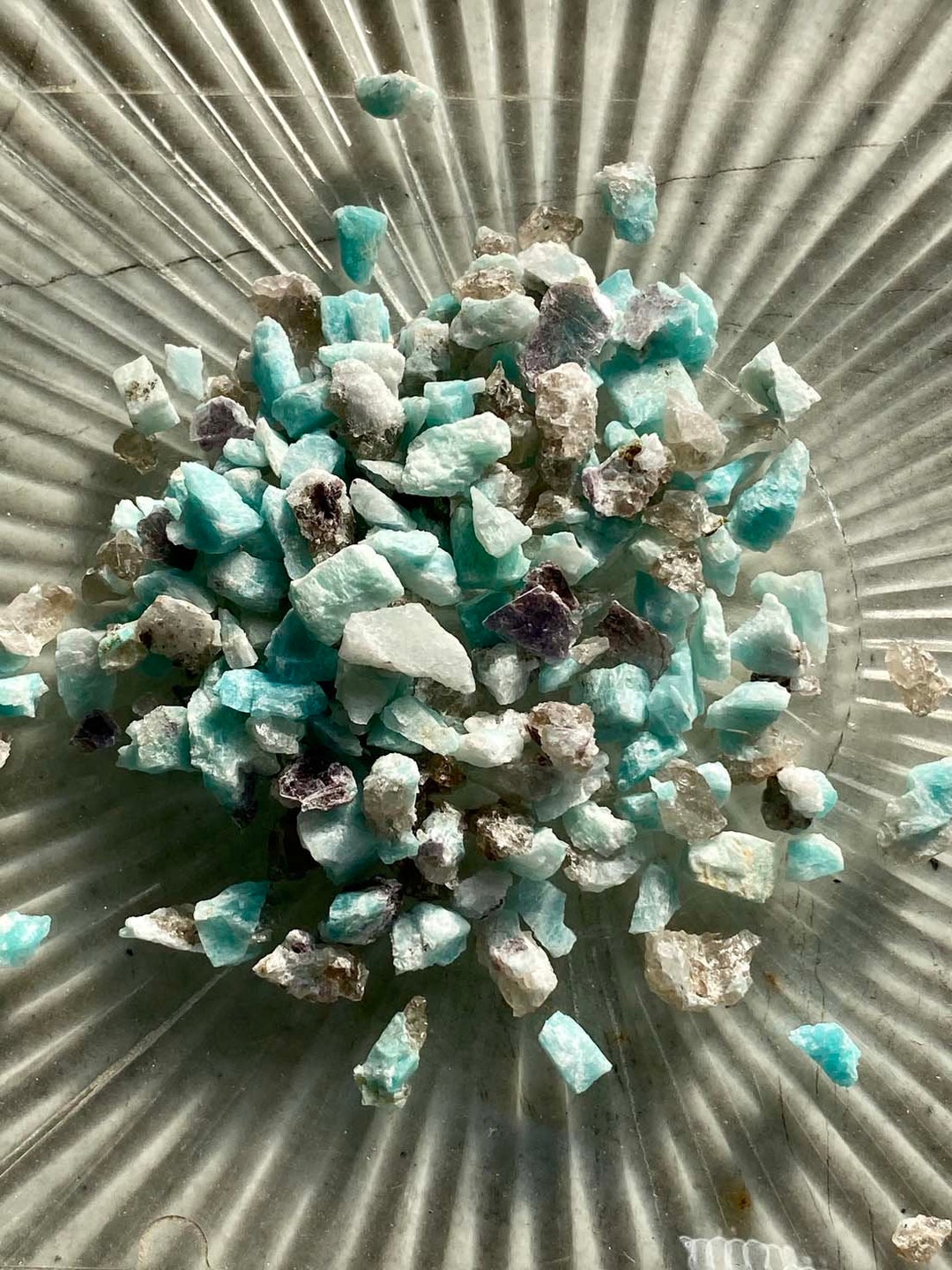 Amazonite Medium Chips No Powder 100% Crystal Clears Energy Throat ...