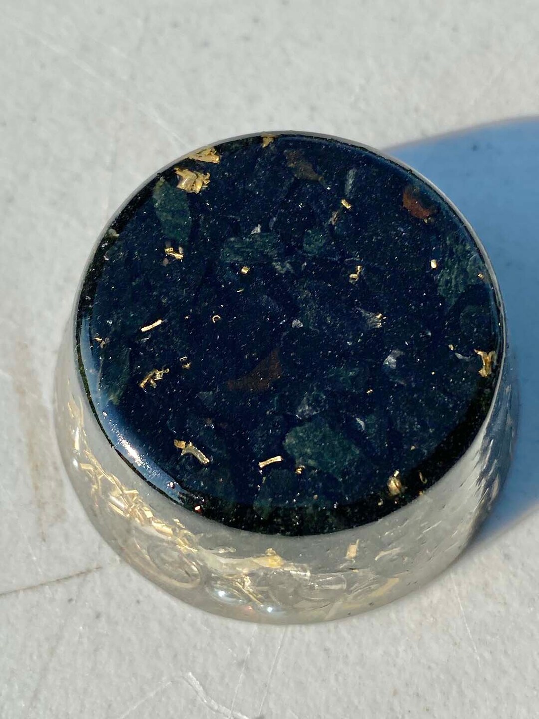 Black Jade Nephrite Single Crystal Small Tower Buster Positive Orgone ...