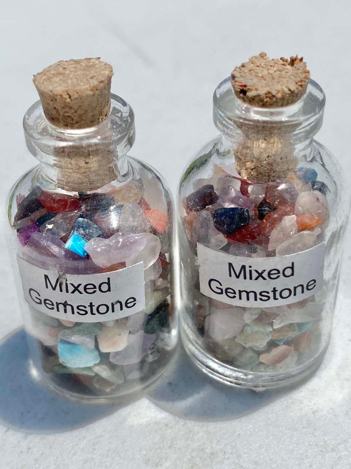 Mixed Gemstone Crystals Mini Gemstone Bottles Smb - Etsy