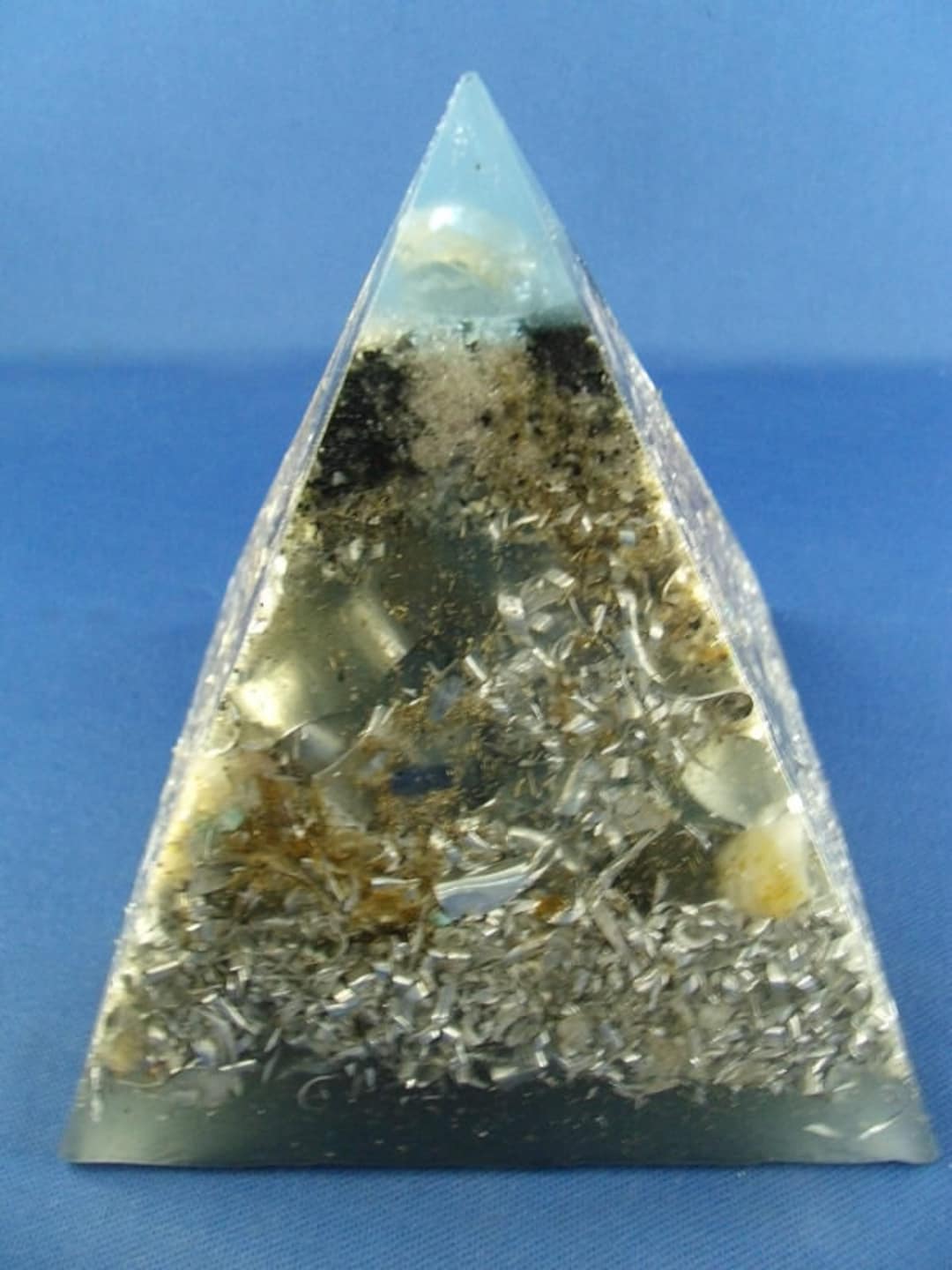 Tall Large Pyramids Blue/clear Positive Orgone Energy Accumulator ...
