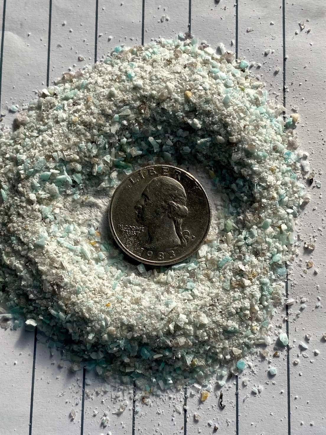 Amazonite Powder 1mm and Smaller 100% Crystal Clears Energy Throat ...