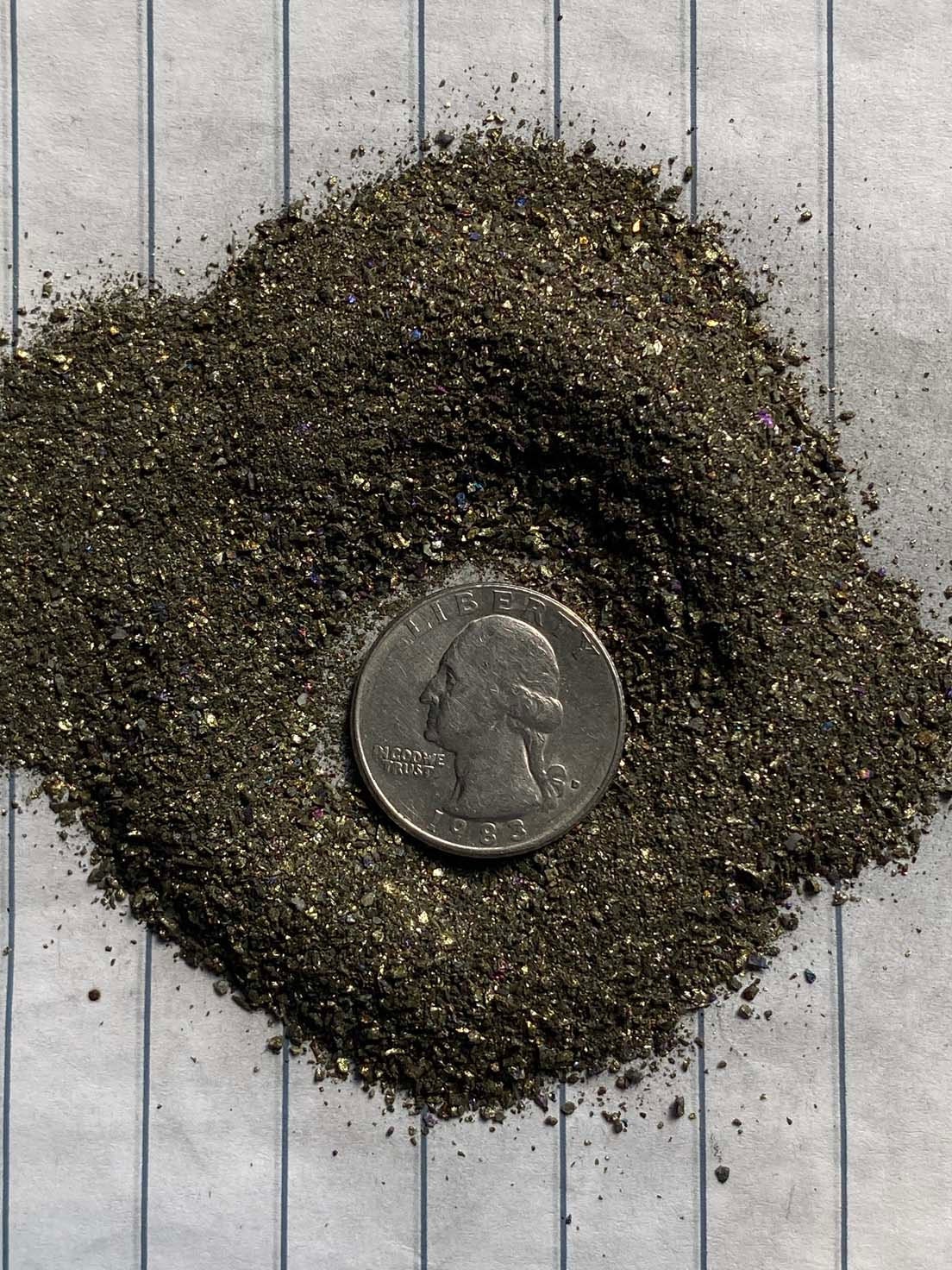 Chalcopyrite Powder 1mm and Smaller Peacock Ore 100% Crystal | Etsy