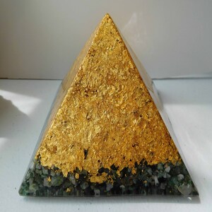 Emerald Abundance Large Giza Pyramid Prosperity 24k Gold Positive ...