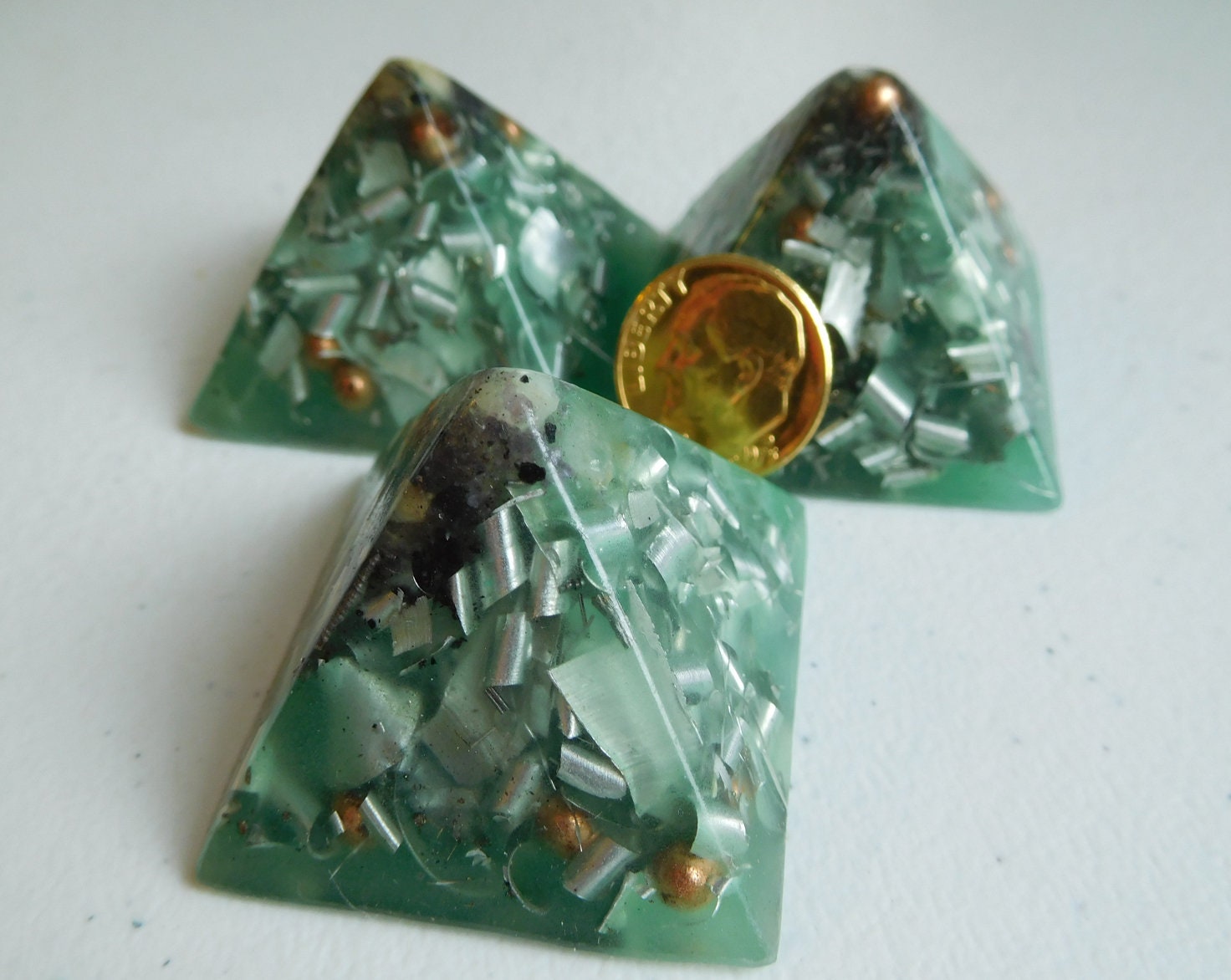 Light Green Glow Small Pyramids Positive Orgone Energy - Etsy