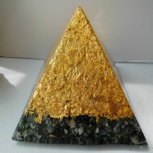 Emerald Abundance Large Giza Pyramid Prosperity 24k Gold Positive ...
