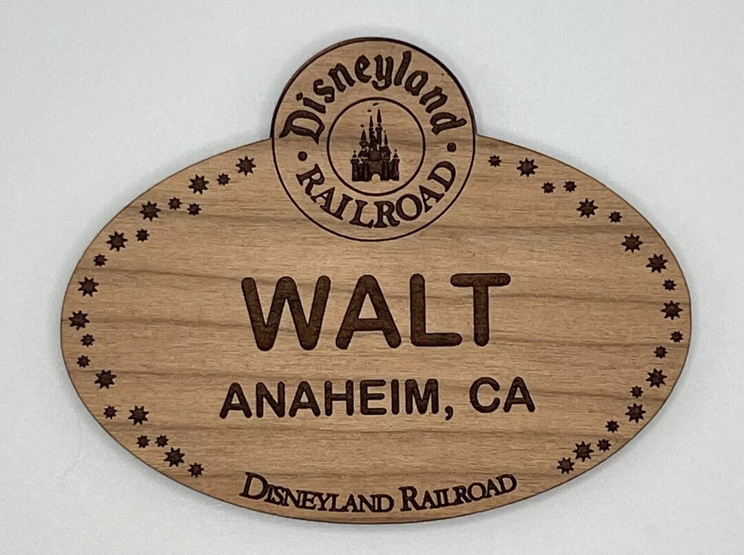 Disneyland Rail Road Custom Name Tag, DLRR Name Badge - Etsy