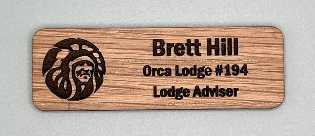 OA MGM Chief Name Badge, Custom Boy Scouts of America Order of the ...