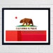 California Flag Art Print, Cali, Socal, Norcal, the Golden State ...