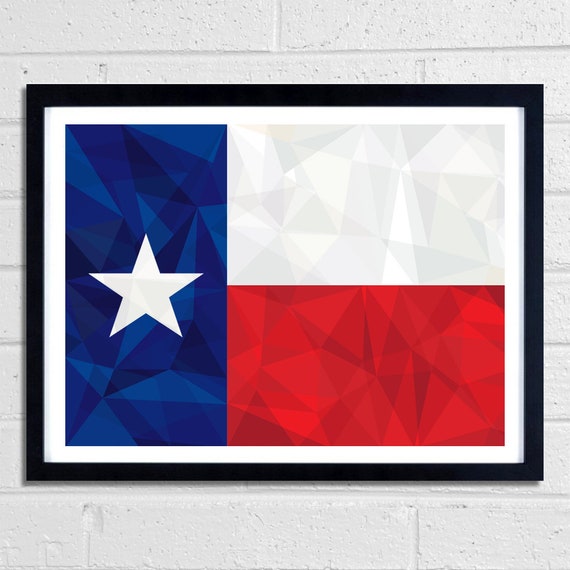 Texas Flag Collage Art Print Wall Art Collage Lone Star | Etsy