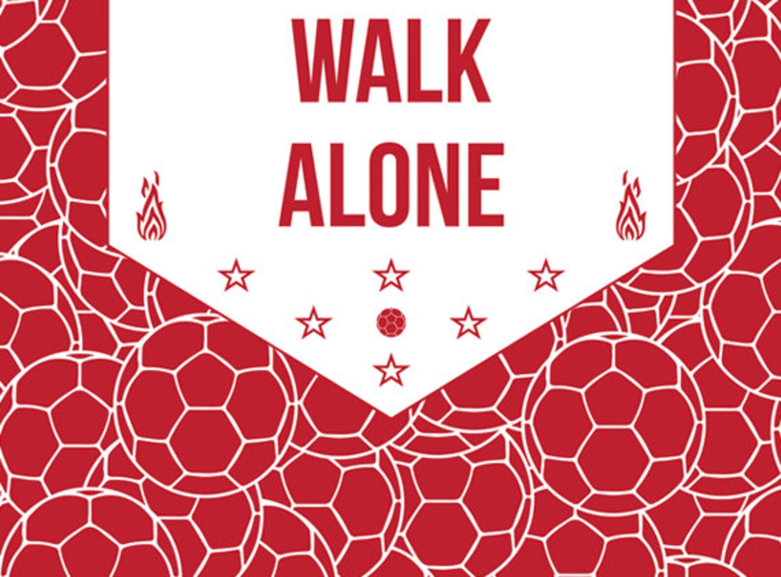 You'll Never Walk Alone Art Print - Liverpool Typographic Print - YNWA ...