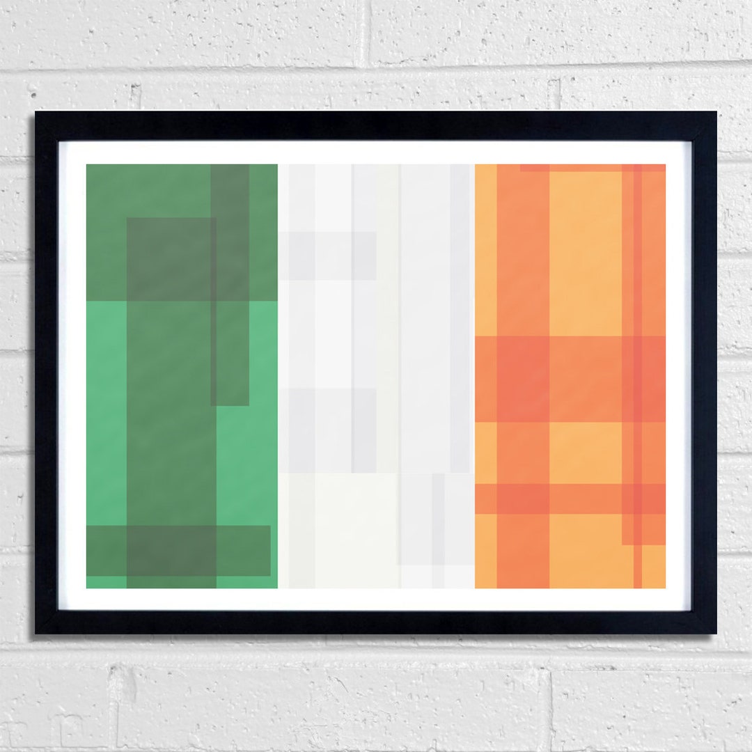 Ireland Flag Collage Art Print - Republic of Ireland Wall Art - Collage ...