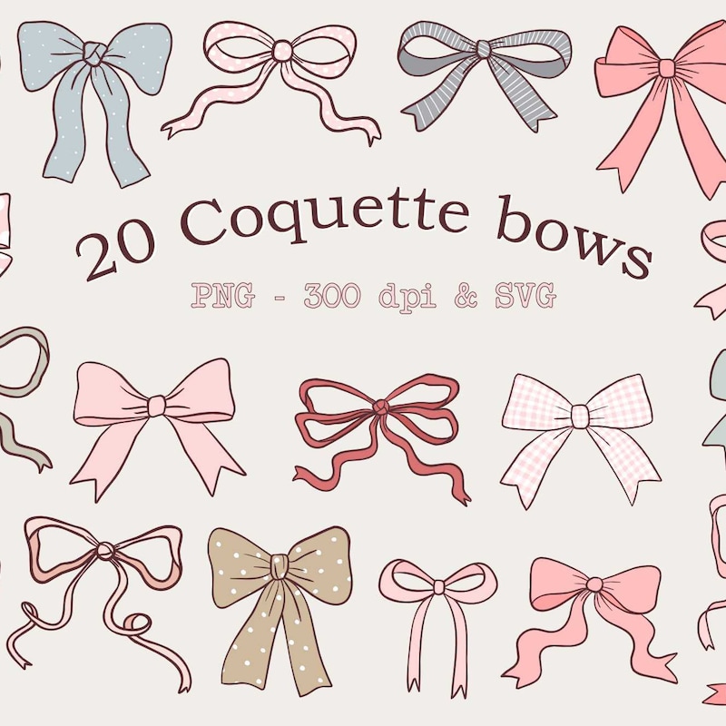 Coquette Bow Svg - Etsy