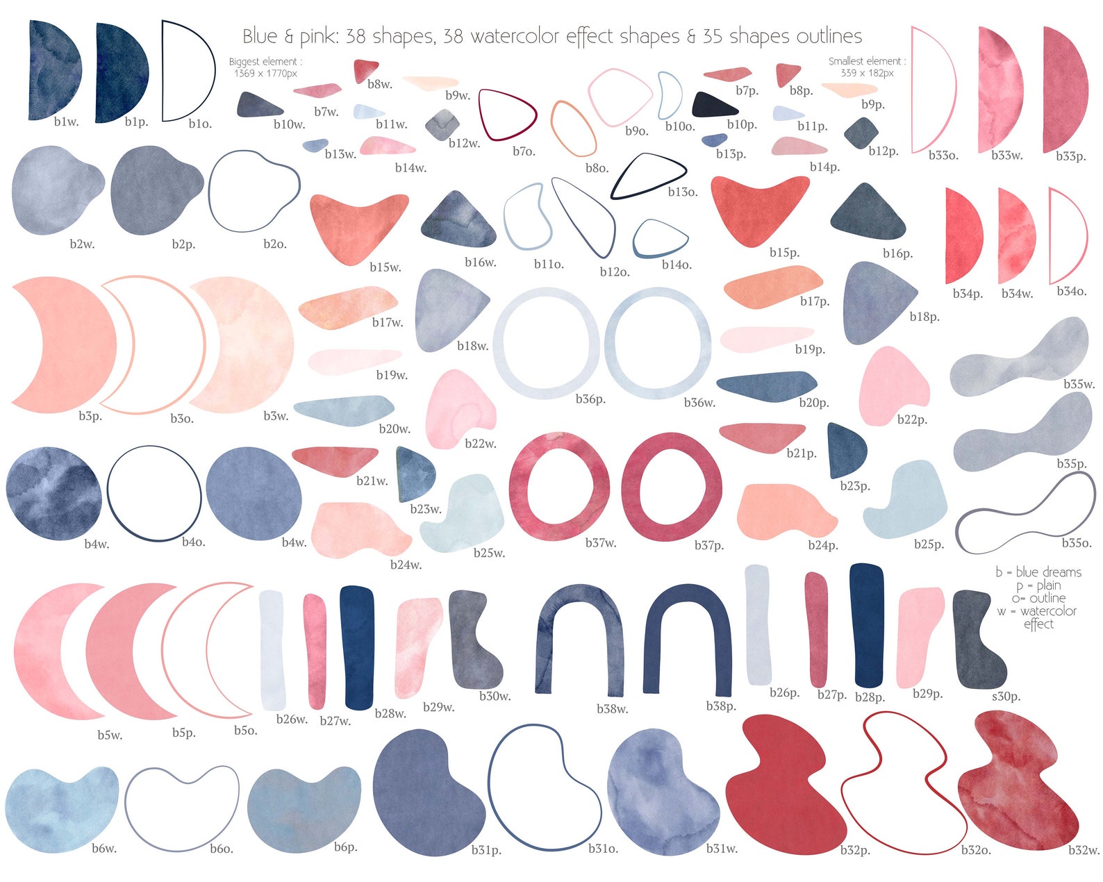 Pastel Abstract Shapes Clipart Abstract Shapes Pastel Tones - Etsy