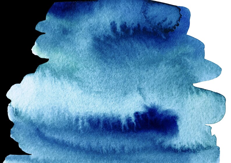 Watercolor Splatter Clipart Blue Paint Splashes Spots Seamless Pattern ...