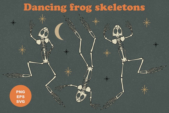 Dancing Frog Skeleton Svg Dancing Skeleton Svg Frog Svg - Etsy