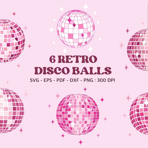 Pink Disco Ball Clipart - Etsy