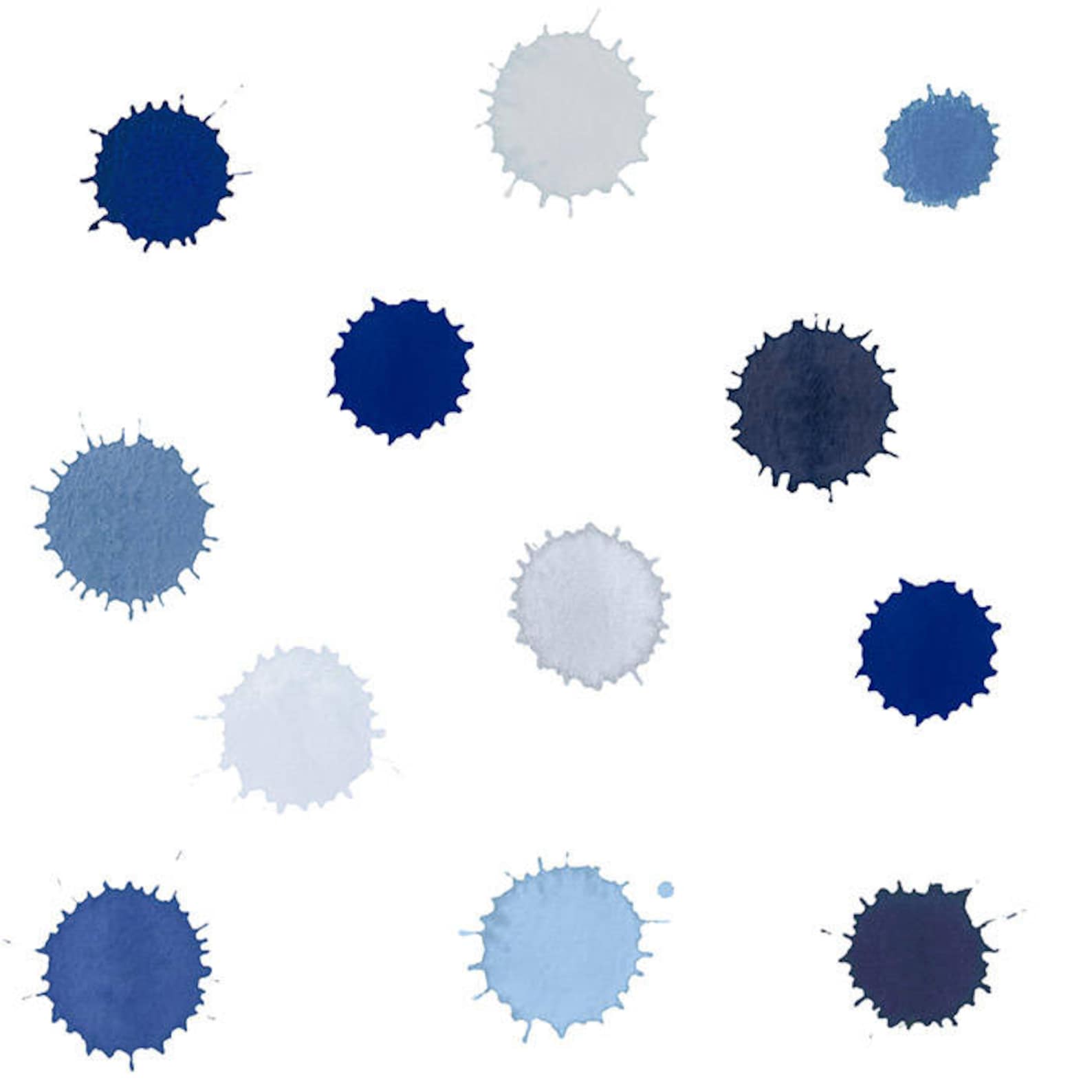 Watercolor Splatter Clipart Blue Paint Splashes Spots Seamless | Etsy