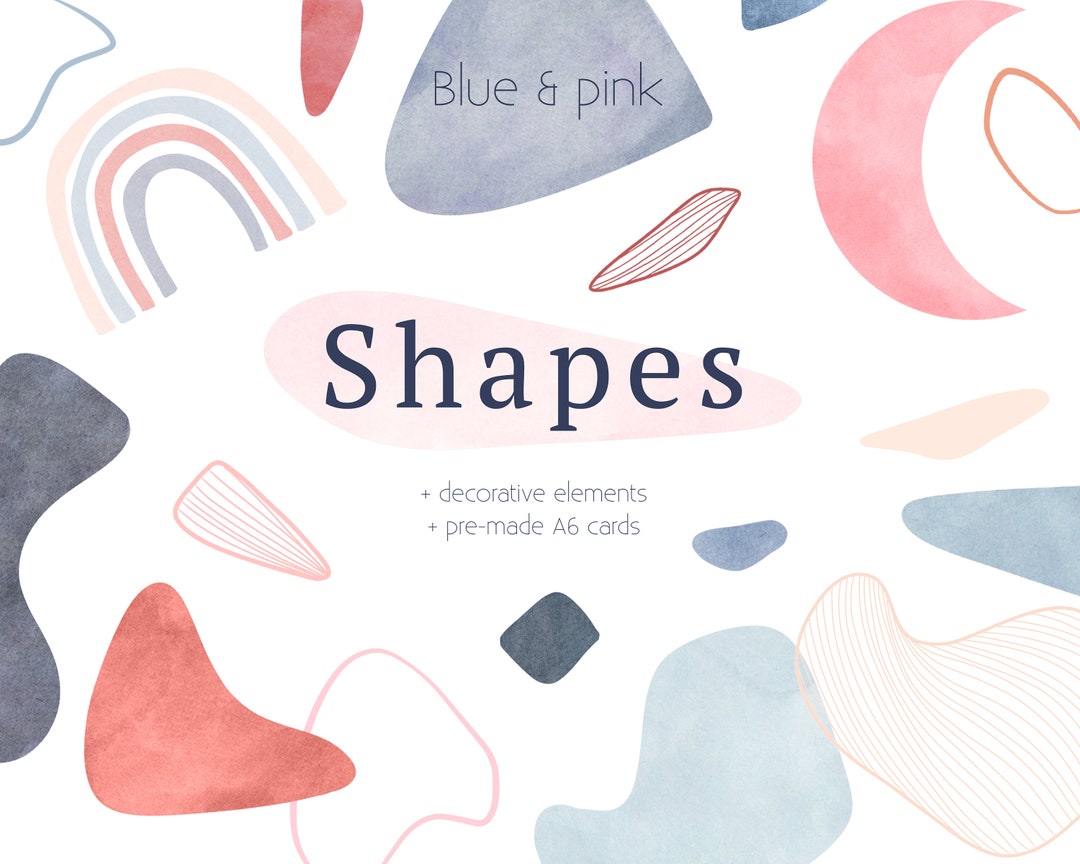 Pastel Abstract Shapes Clipart Abstract Shapes Pastel Tones Organic ...