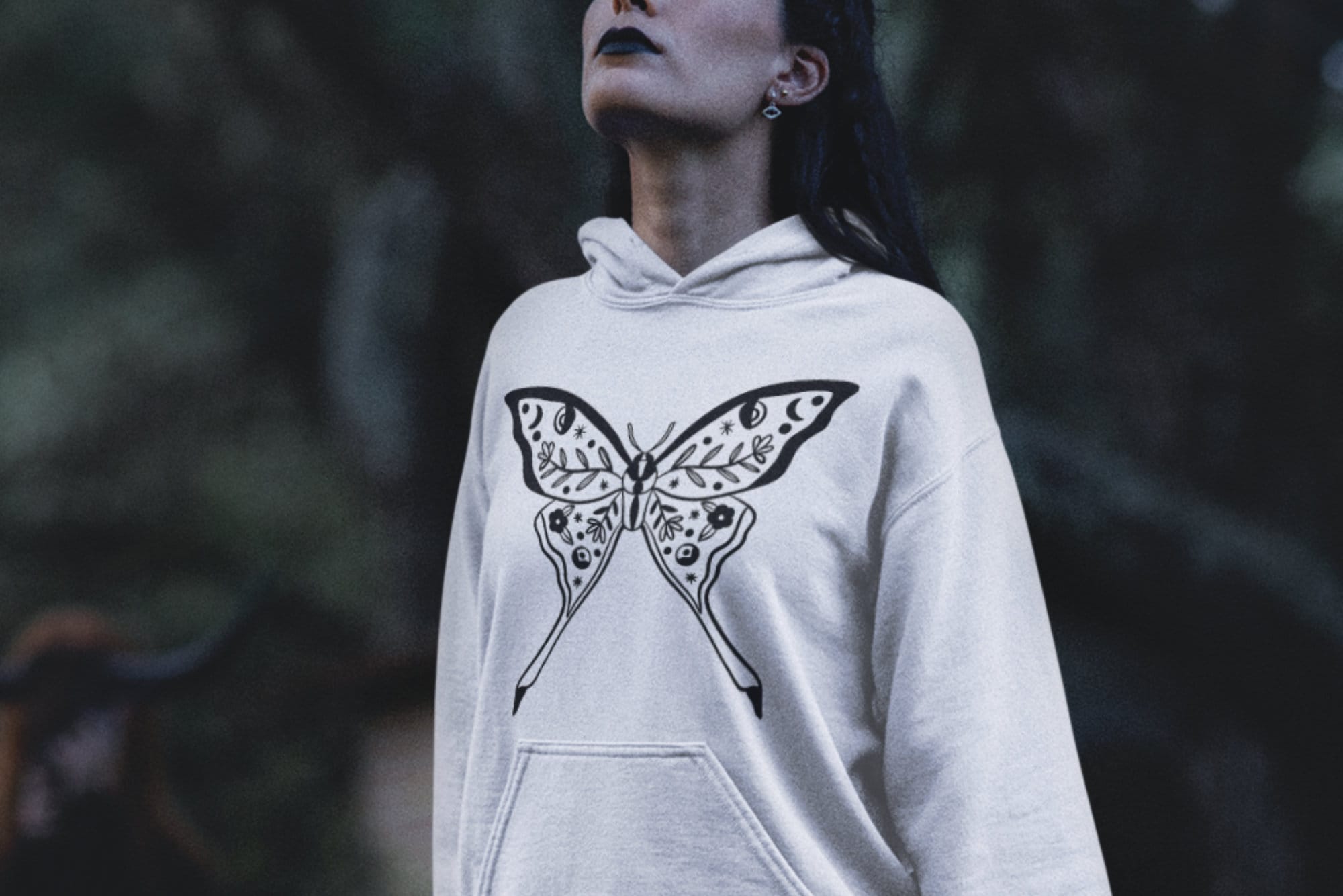 Moth Svg Floral Luna Moth Png Mystical Clipart Celestial Moth Png Boho ...