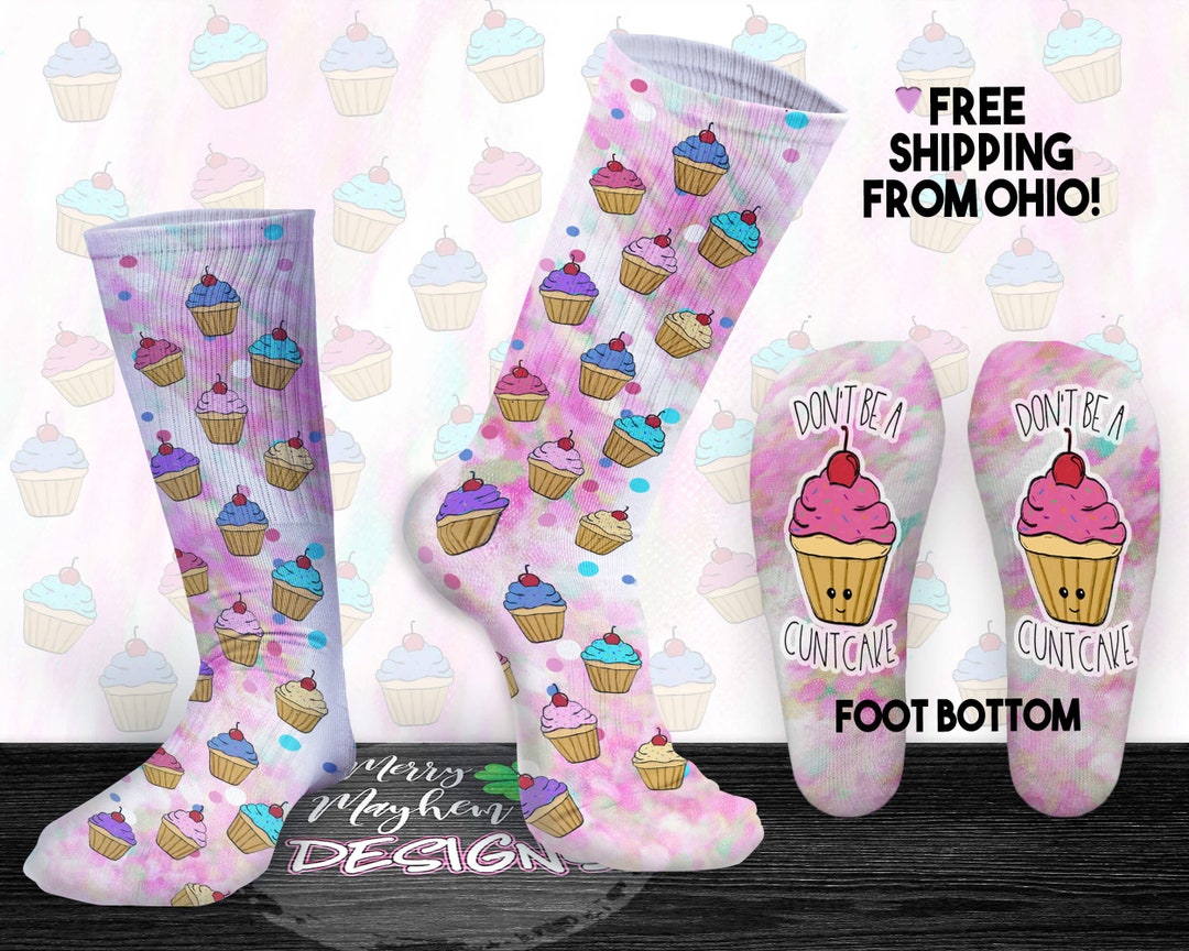 Funny Don't Be A Cuntcake Novelty Fashion Socks, Gag Gift With ...