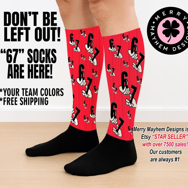 6 7 Sock - Etsy