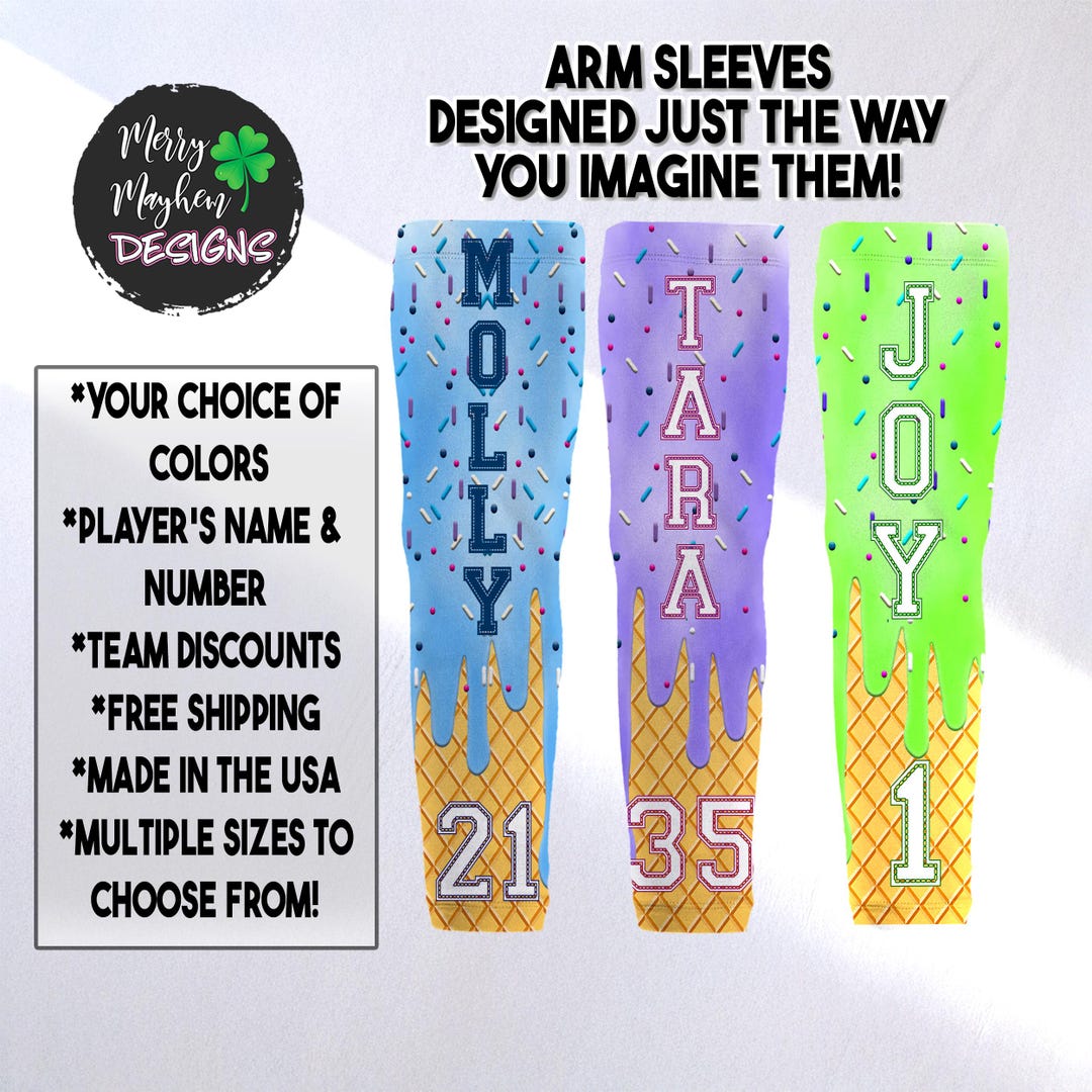 Custom Ice Cream Drip Arm Sleeve, Personalized Team Gift - Etsy
