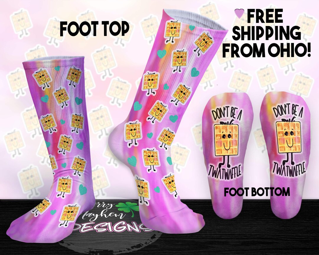 Funny Don't Be a Tw*twaffle Fashion Socks for Women, Fun Best Friend ...